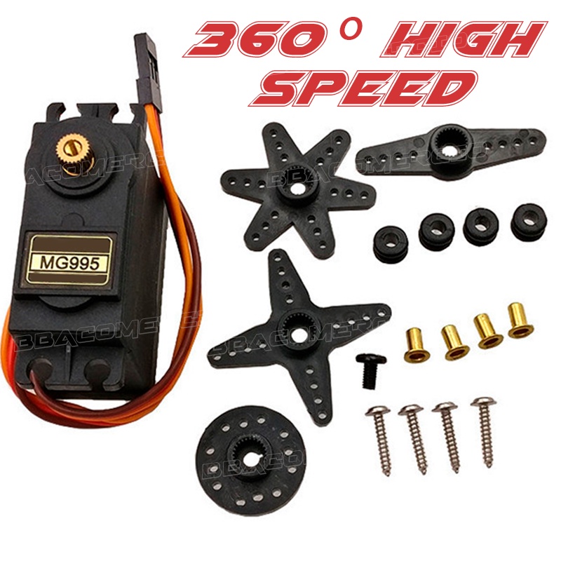 Servo Motor Mg995 Hi Speed 360º 55g 13/15kg Arduino | Shopee Brasil