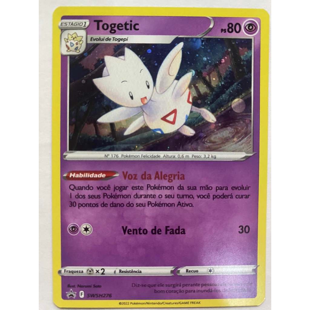 Carta Togetic Holográfica Promo Tempestade Prateada-Pokemon TCG ...