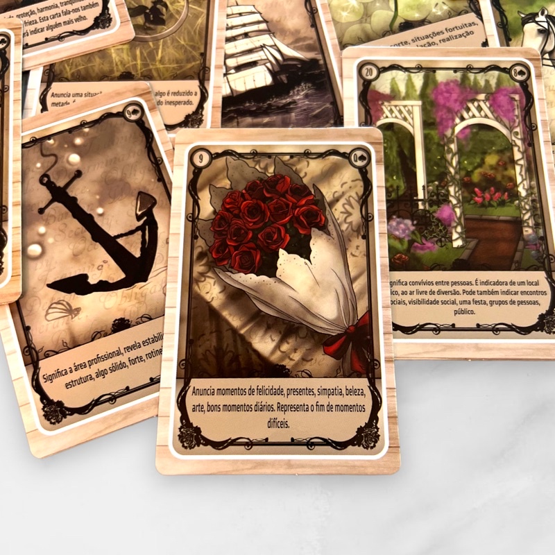 Baralho Tarot Cigano Plastificado Para Iniciantes 36 Cartas Com Significados Qualidade Premium