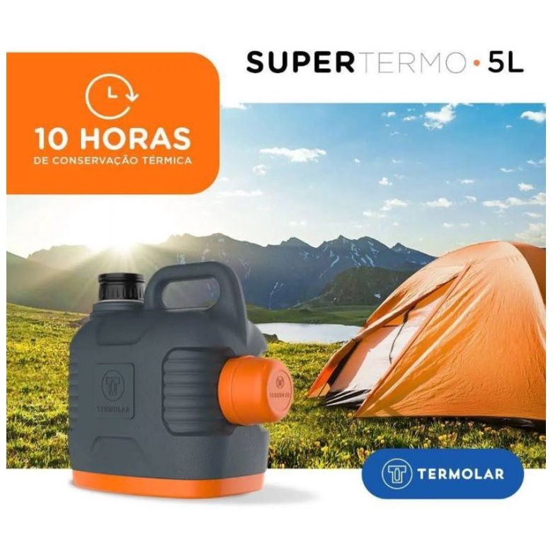 Garrafão Térmico Supertermo 5 litros Termolar cores sortidas azul cinza vermelho | Shopee Brasil