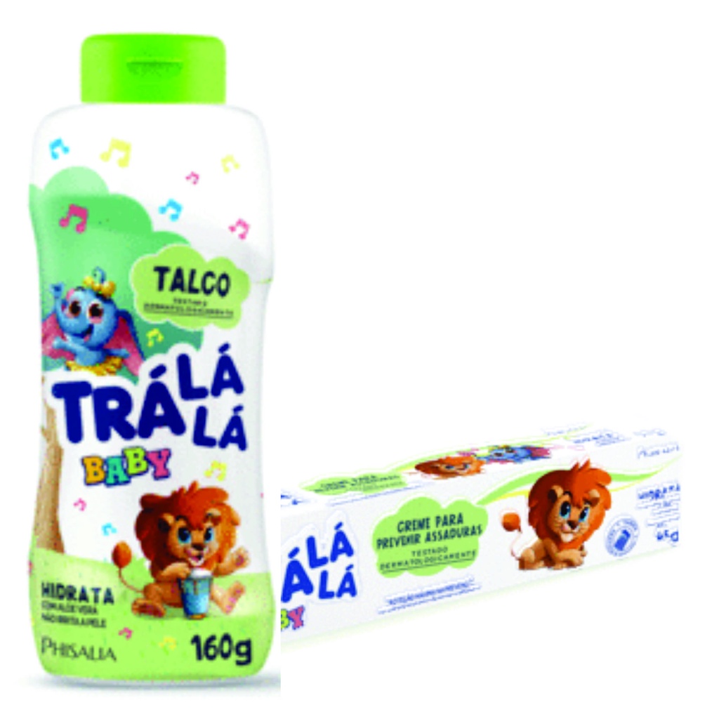 kit tra la la talco + creme contra assaduras HIDRATA | Shopee Brasil