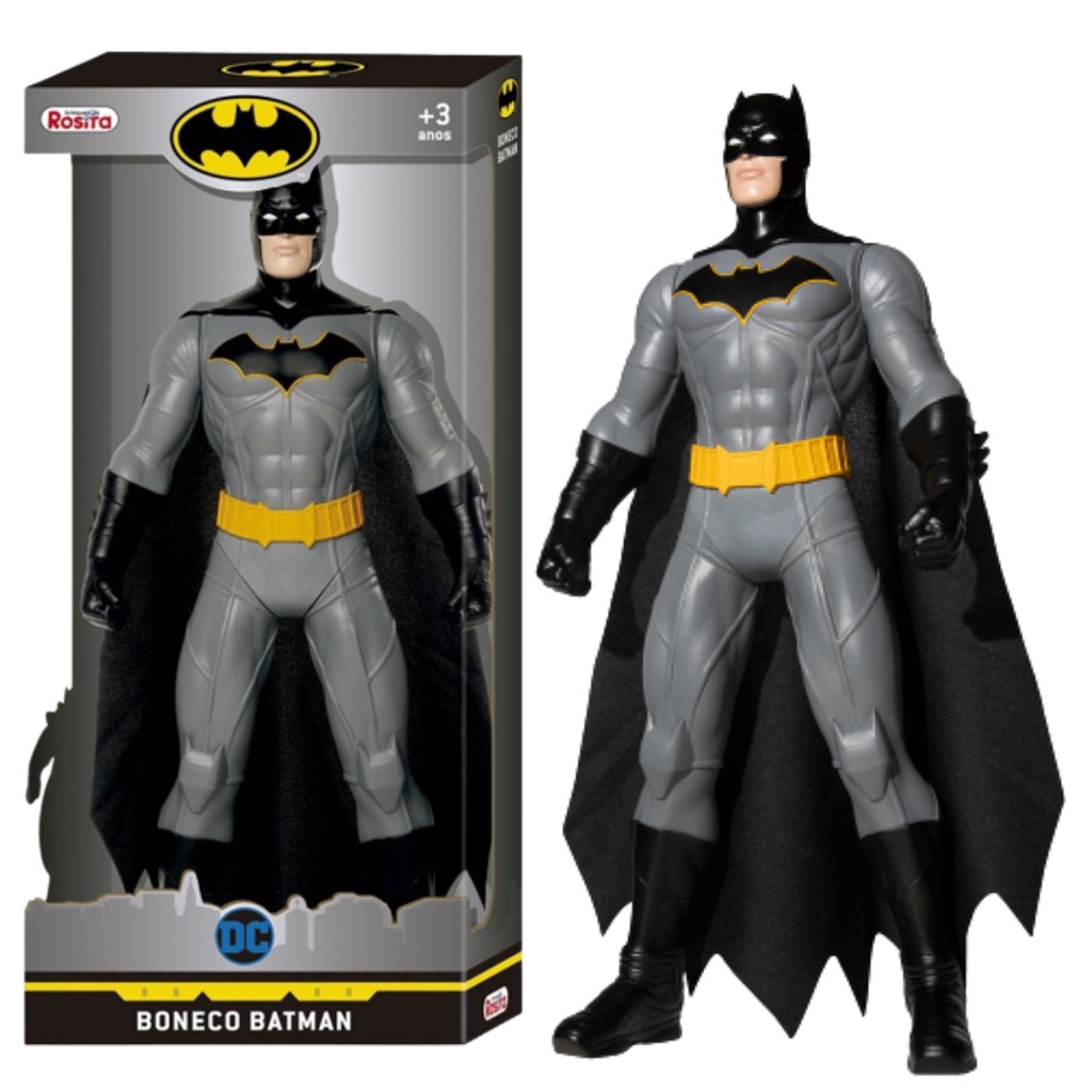 Boneco Batman Original Herói Liga Da Justiça 45cm Capa Em Tecido ...