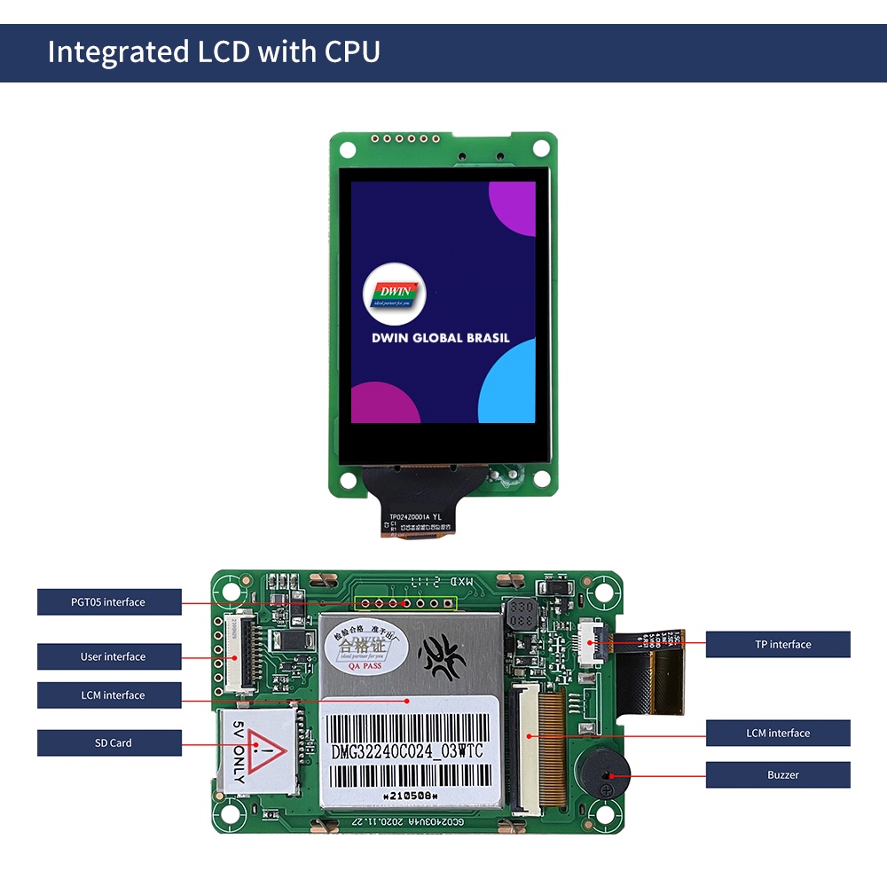 Tela Tipo Nextion - Display IHM 2.4 polegadas Touch Screen Resistivo 320x240 Pic Arduino Esp ...