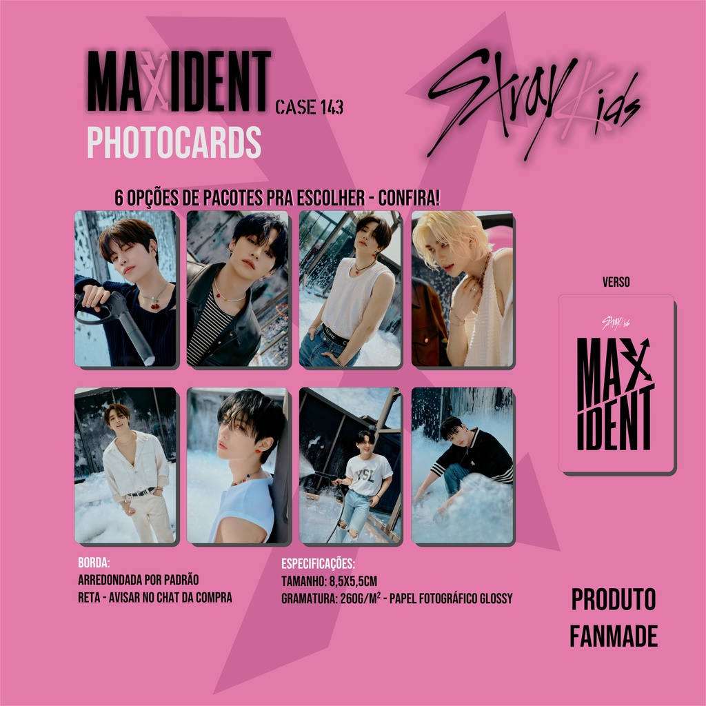 Stray Kids Maxident Case 143 - Photocards Fanmade | Shopee Brasil