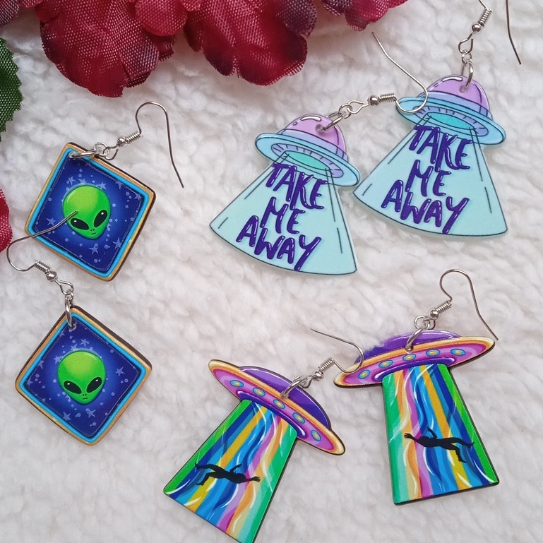 Brinco Alien (Take me Away, Alien, Abducion, Ovni, Abdução, Cool, Style ...