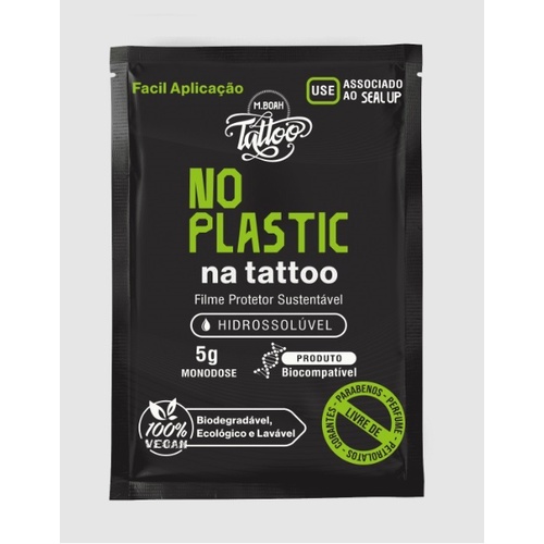 NO PLASTIC – Filme Protetor Sustentável para Tatuagem SACHÊ 5GR ...
