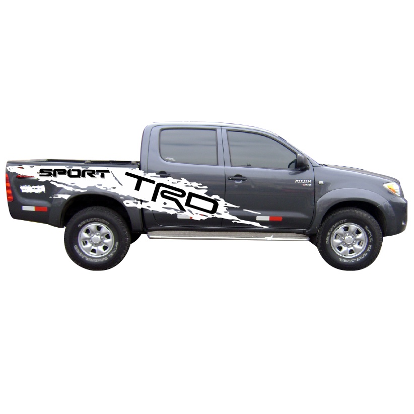 Kit Adesivo Faixa Lateral + Emblemas Porta Hilux Trd Off Road Sport ...