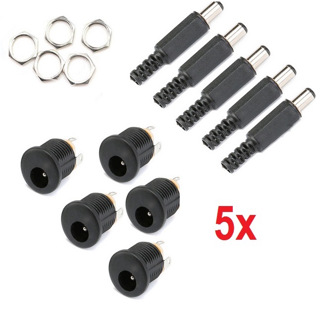Plug P4 + conector jack tipo alimentação (5peças) | Shopee Brasil