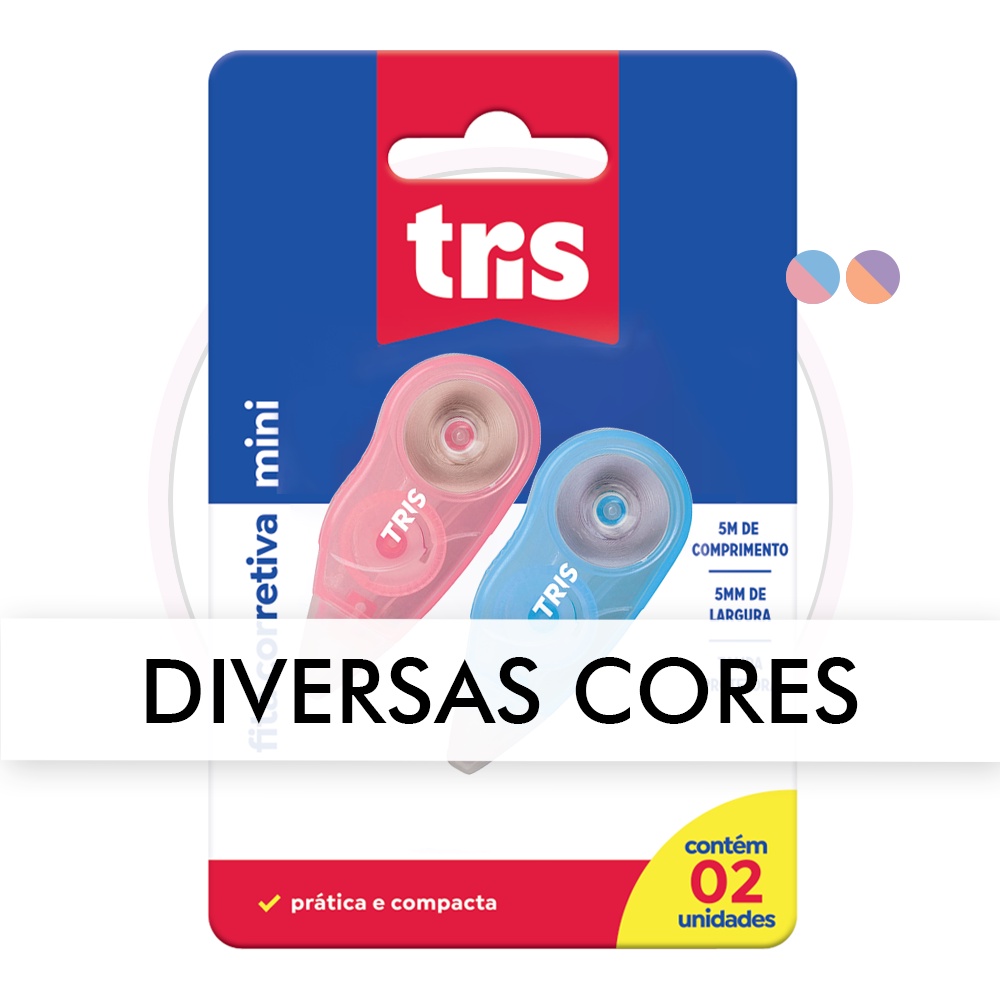 Fita Corretiva Mini Tris - Blister 2 UN | Shopee Brasil
