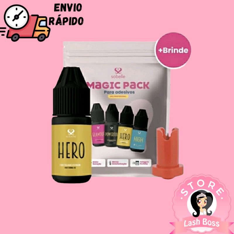 Cola Adesivo Para Extensão Cílios Sobelle Hero 3ml | Shopee Brasil