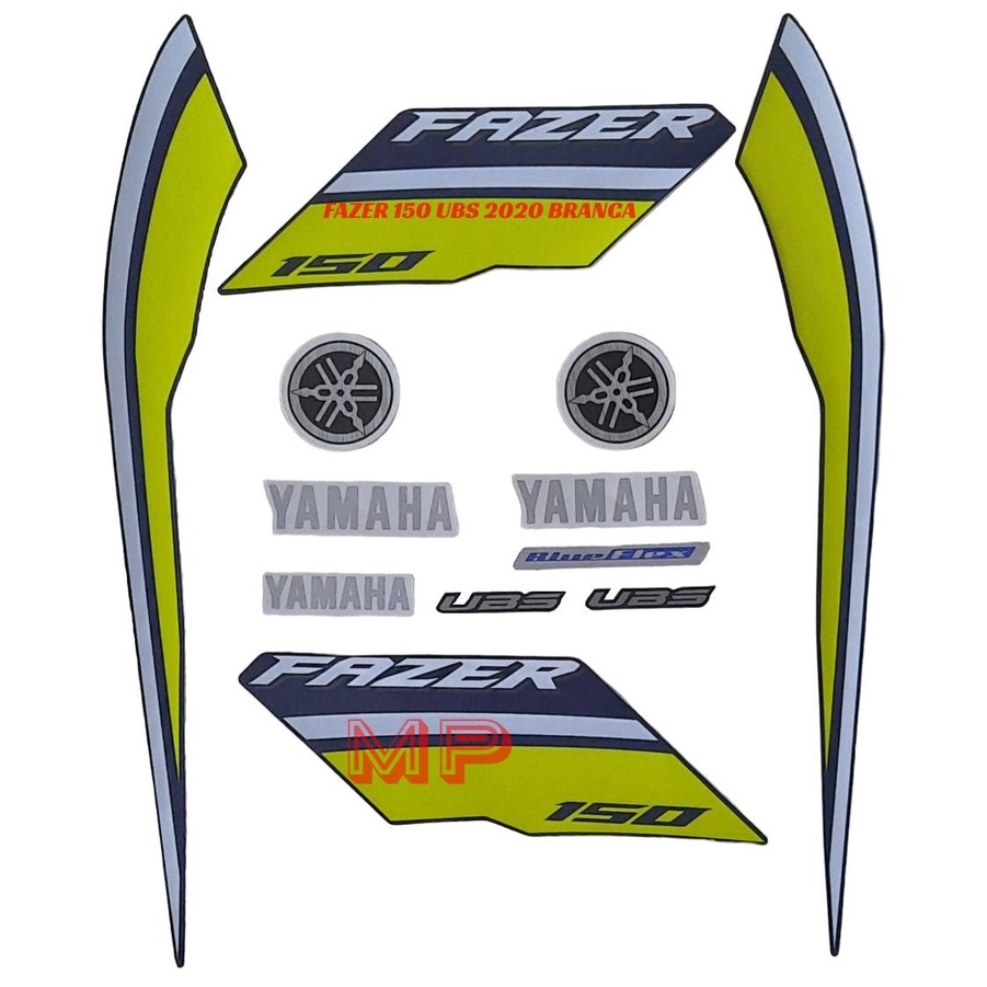 Jogo Faixas Adesivo Yamaha Fazer 150 Sed Branca 2020/2021 | Shopee Brasil