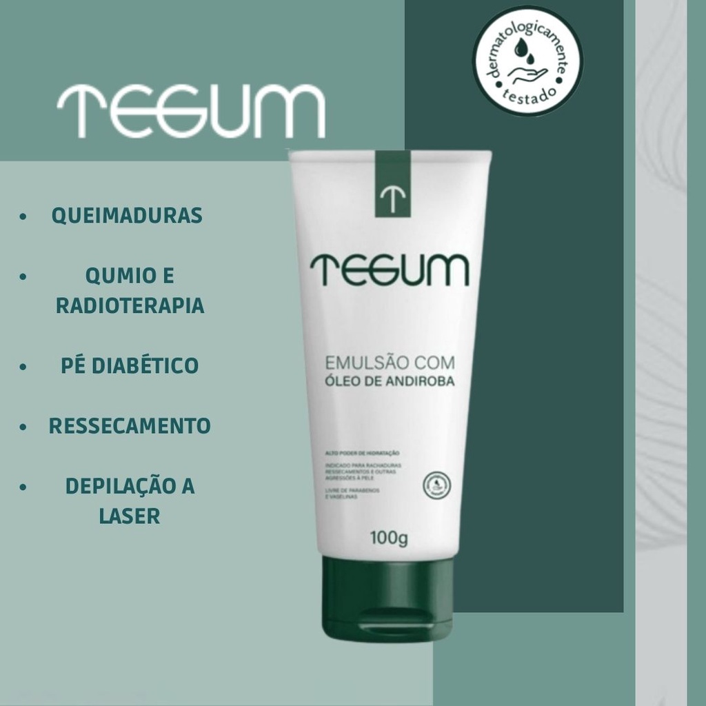 Tegum emulsão com oléo de andiroba 100grs | Shopee Brasil