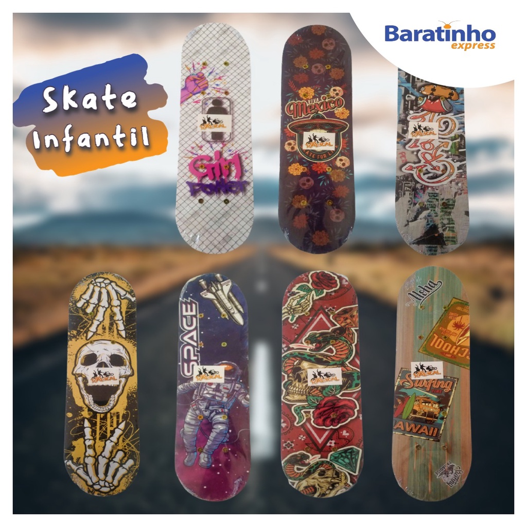 Skate Infantil Radical Iniciante Sk8 Turma Do Skate 43 Cm | Shopee Brasil