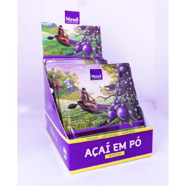 DISPLAY DE AÇAÍ EM PÓ PREMIUM - 15 SACHÊS (MAWÊ SUPER FOODS) | Shopee ...
