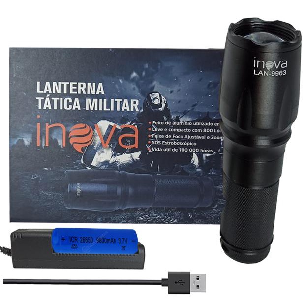 LANTERNA TATICA MILITAR INOVA LAN-9963 | Shopee Brasil