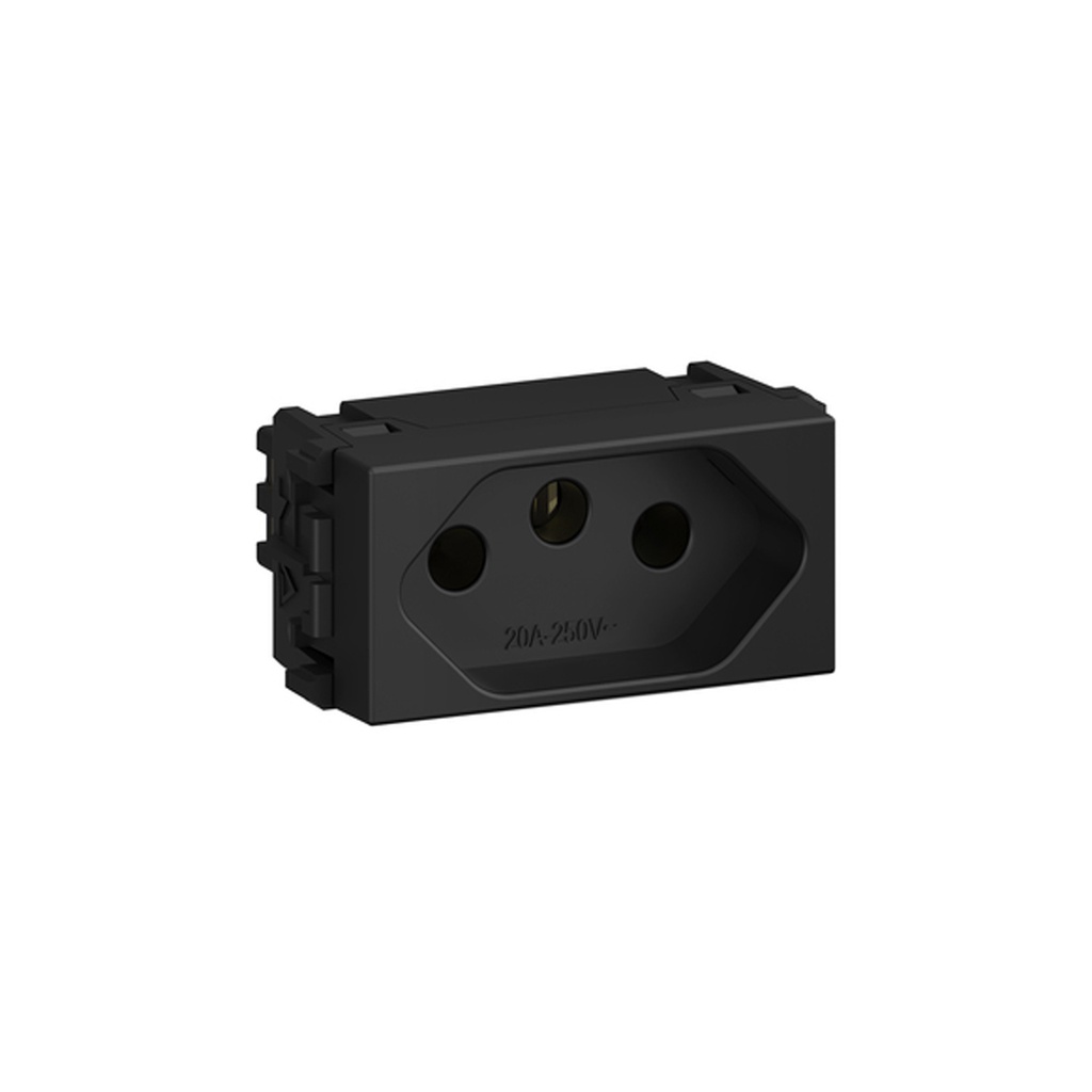 Módulo Tomada 2P+T 20A Preto Weg Refinatto | Shopee Brasil