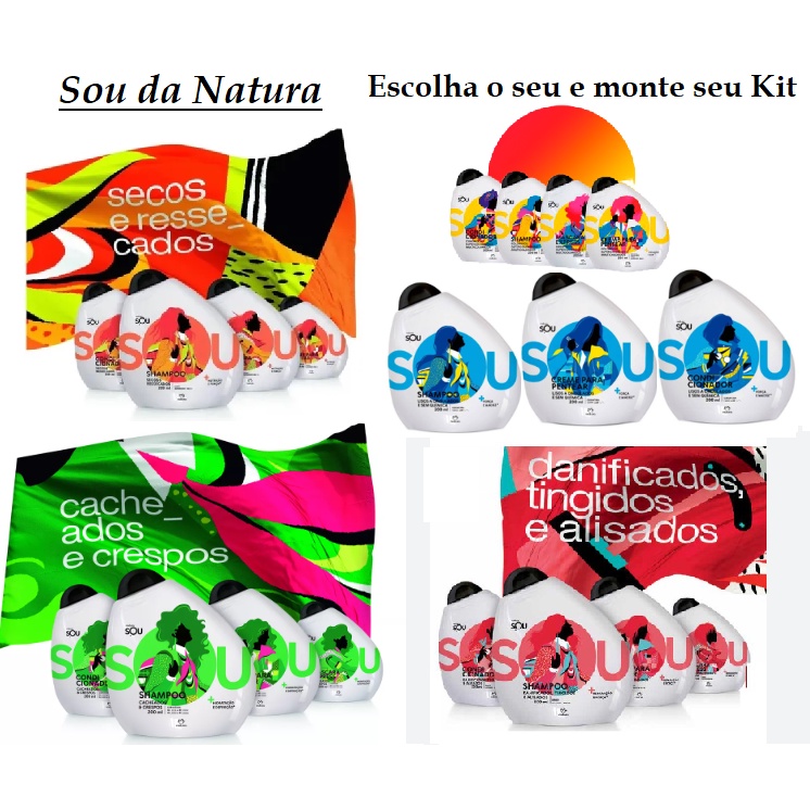 SOU da Natura Creme para Pentear, Mascara, Shampoo, Condicionador ...