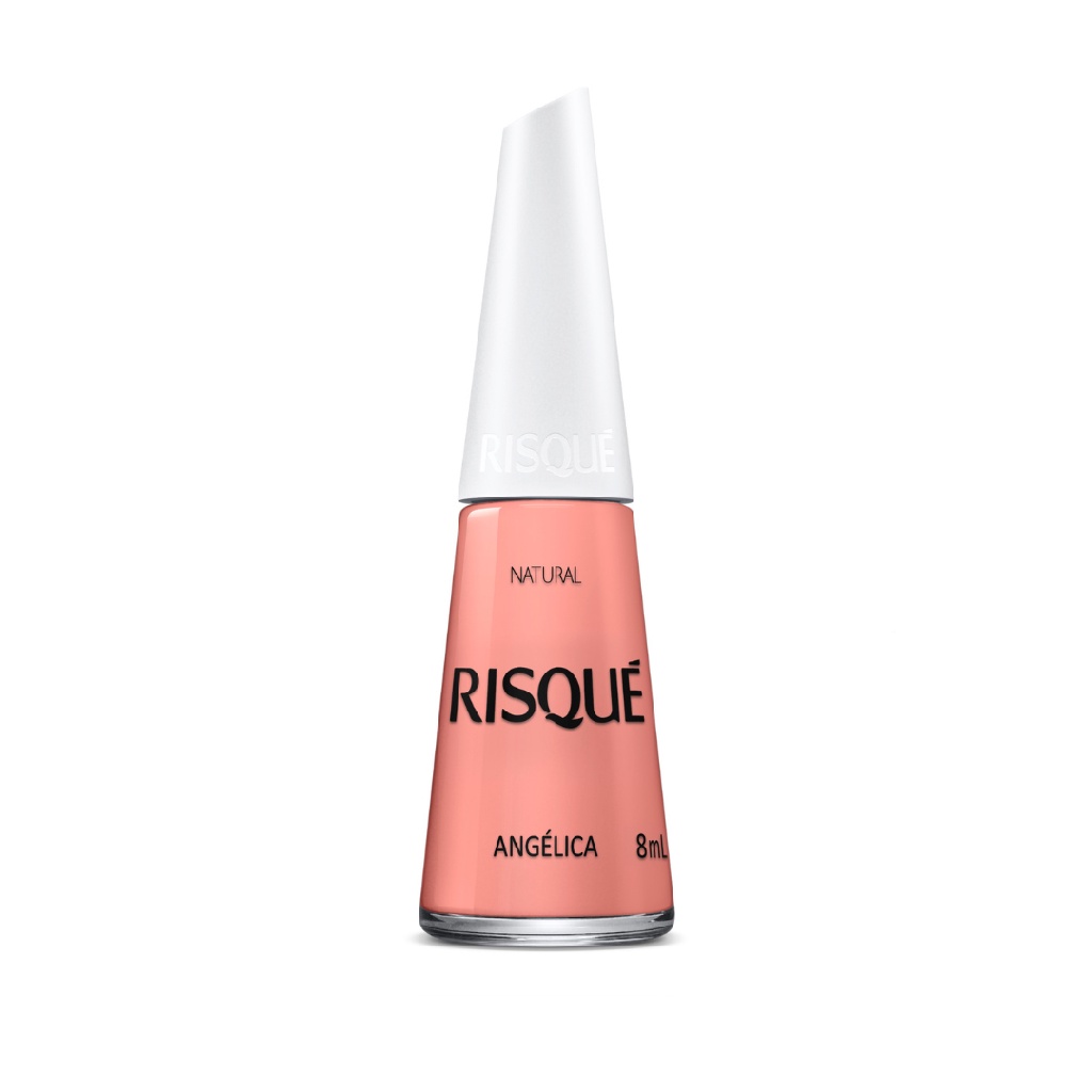 Esmalte Risque Rosa Natural Angelica 8Ml Secagem Rapida | Shopee Brasil