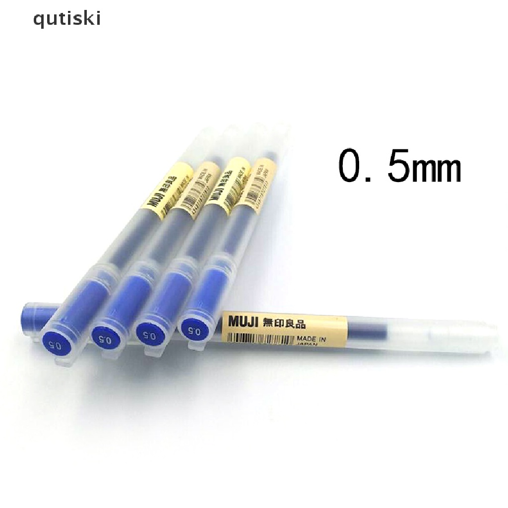 [5pcs Muji Moma Japão 0.38mm/0.5mm Caneta De Tinta Gel Não Tóxica Azul ...