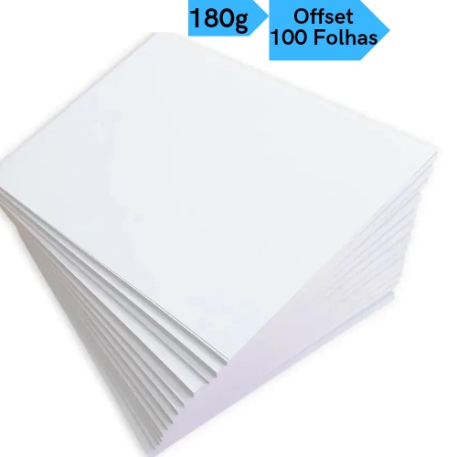 Papel Offset 180g Opaline Liso 100 Folhas A4 Branco Diplomata Masterprint | Shopee Brasil