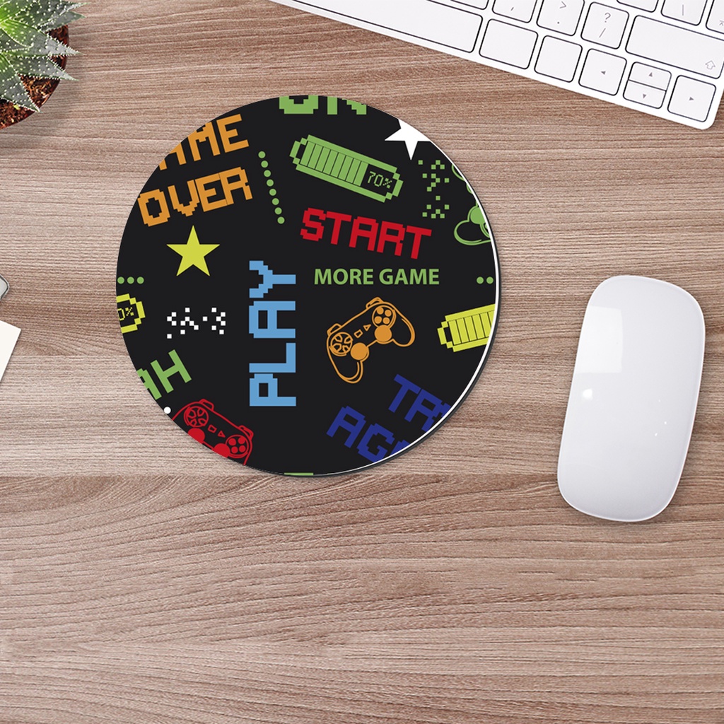 Mouse Pad Redondo Play Game | Shopee Brasil