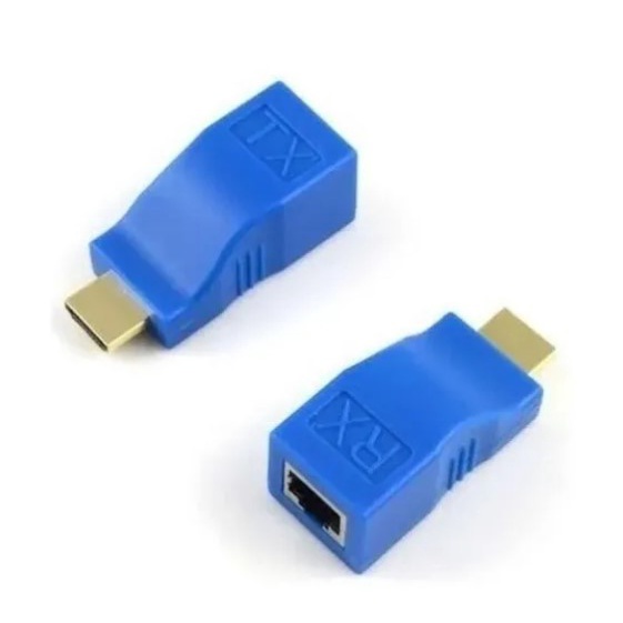 Extensor RJ45 Cat5e Cat6 Para Hdtv Distância 30 Metros Extender ...