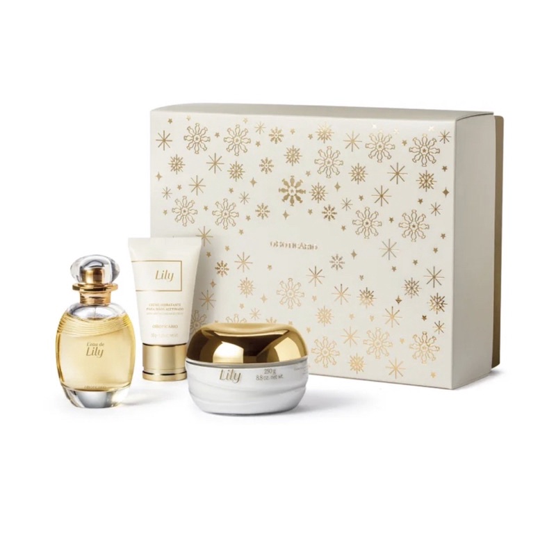 Kit Presente Natal L´eau de Lily (3 itens) o boticario | Shopee Brasil