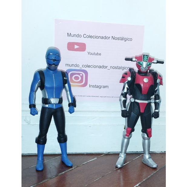 lote bonecos Ryuji Iwasaki e Cheeda Nick Power Rangers 30 cm gigante ...