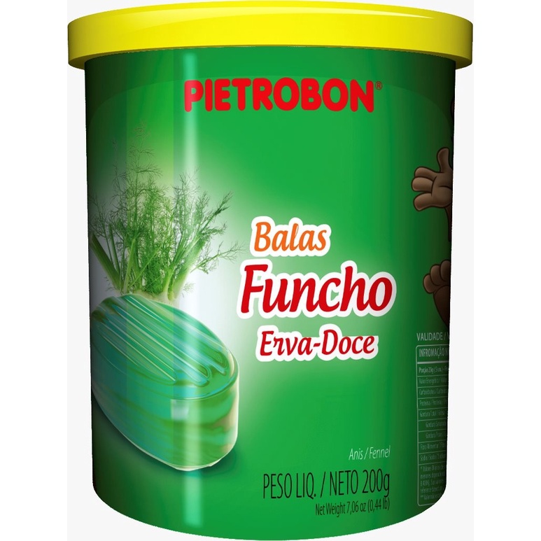 Pote Bala Funcho Erva-doce 200g | Shopee Brasil