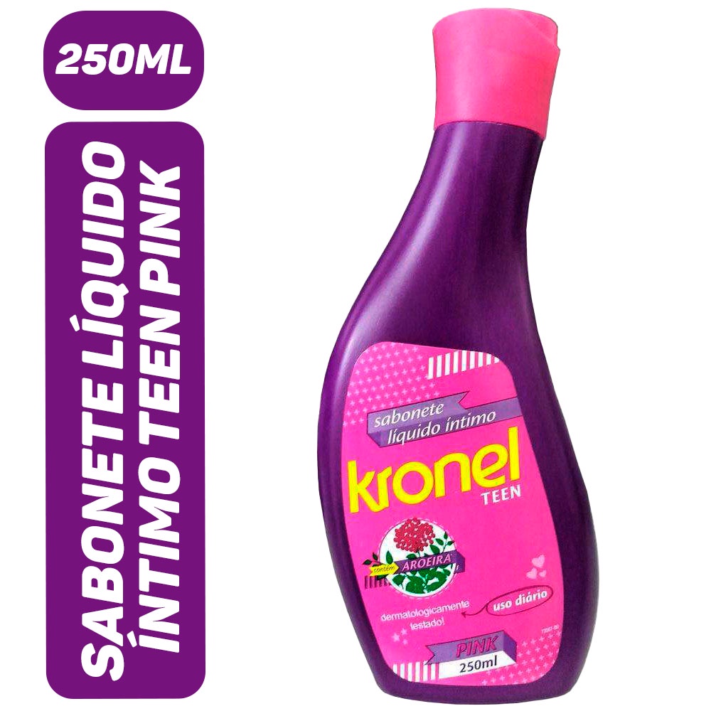 Kronel Teen Pink Infantil Sabonete Líquido Íntimo Higiene Íntima(250ml ...