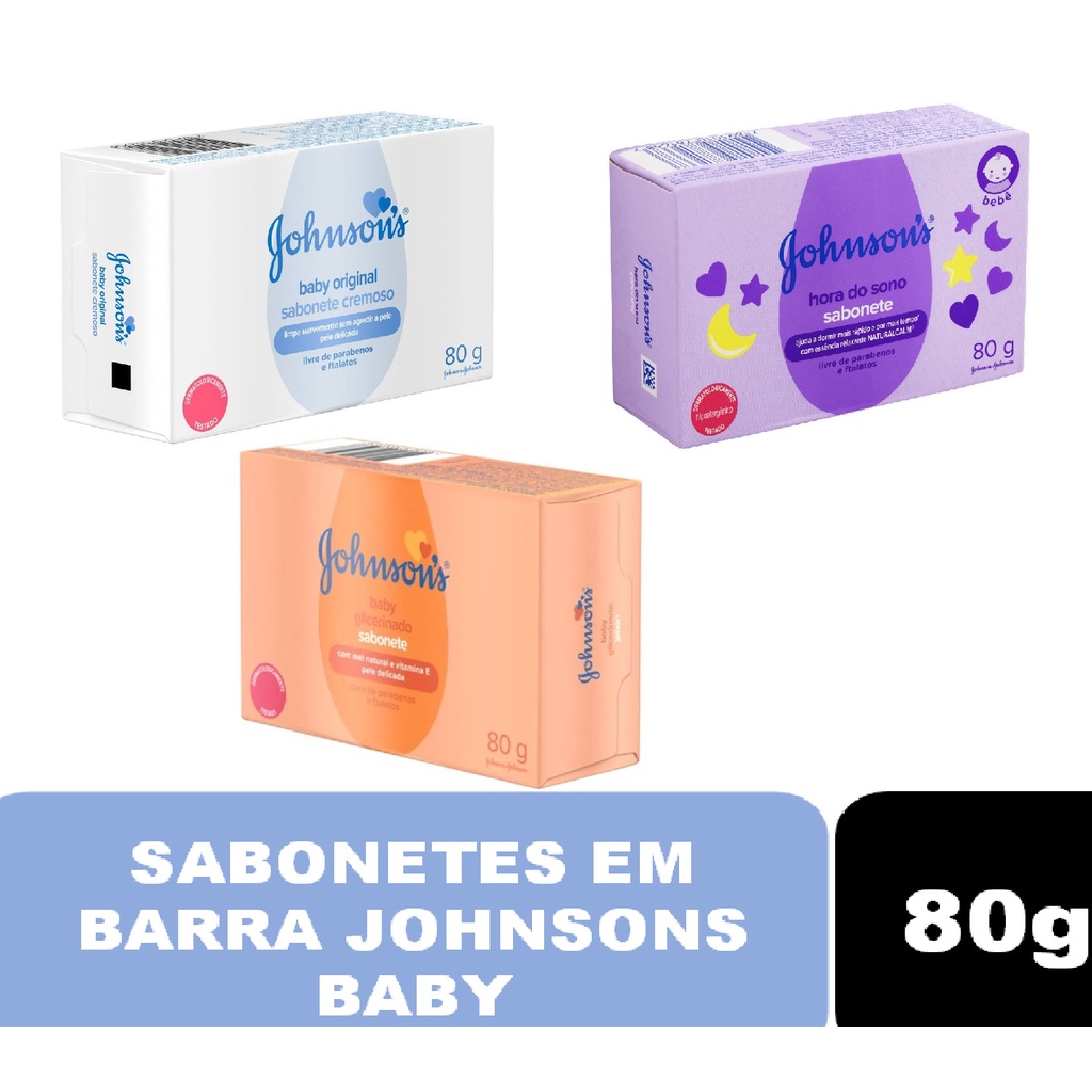 Sabonete em barra Johnson's Baby 80g | Shopee Brasil