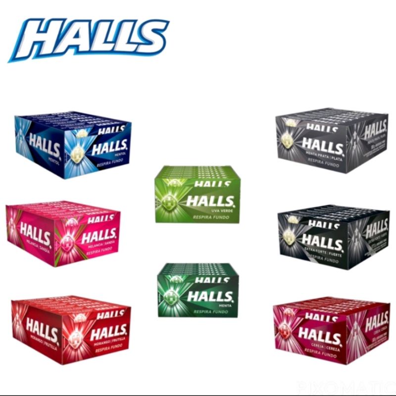 Halls display C/21 unidades (Escolha o sabor) | Shopee Brasil