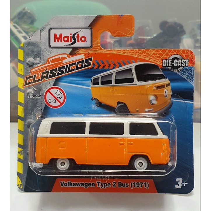 MAISTO - VOLKSWAGEN TYPE 2 BUS 1971 - KOMBI. | Shopee Brasil