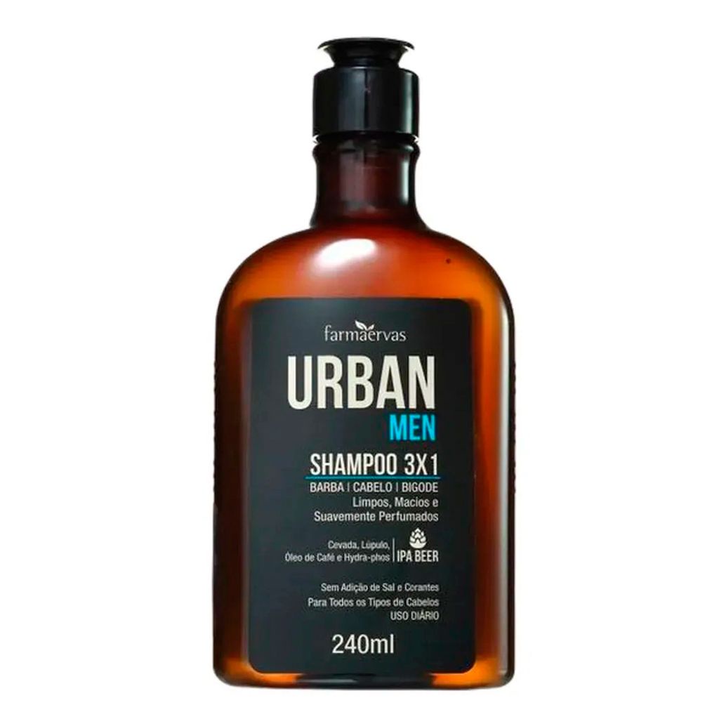 Shampoo Urban Men 3x1 IPA 240ml | Shopee Brasil