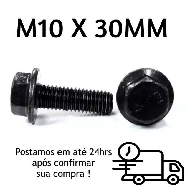 Parafuso Sextavado Flangeado M10 X 30mm | Shopee Brasil