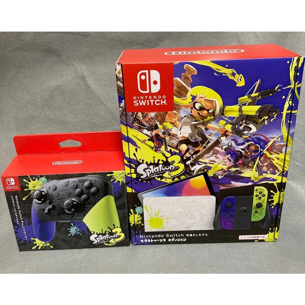 Novo Nintendo Switch OLED Model Splatoon 3 Edition Console | Shopee Brasil