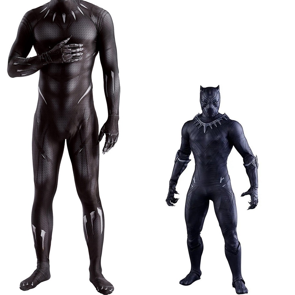 Super-Herói Pantera Preta Cosplay Fantasia Spandex Licra Disfraces Para ...