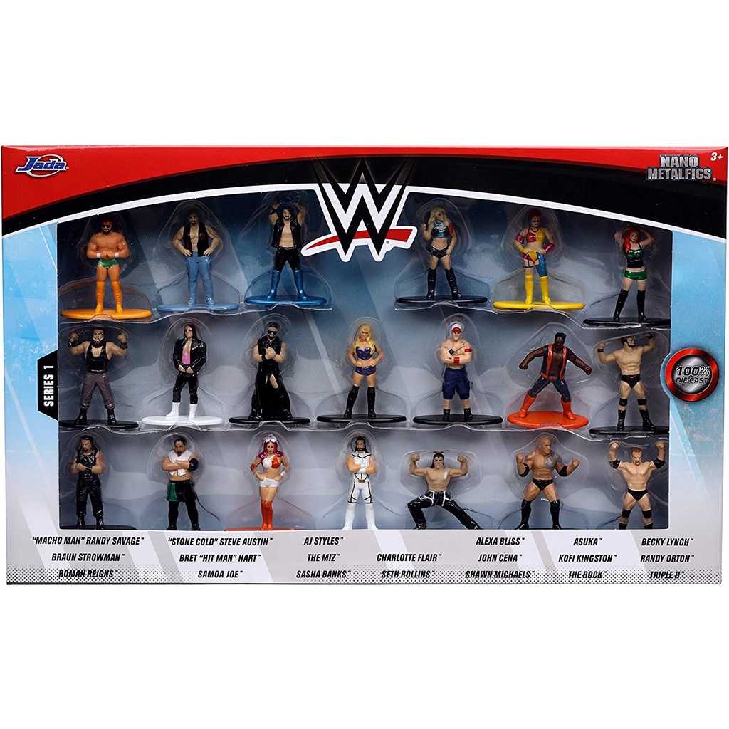 Nano Metalfigs Wwe Pack 20 Figuras Jada John Cena Roman Rock | Shopee ...