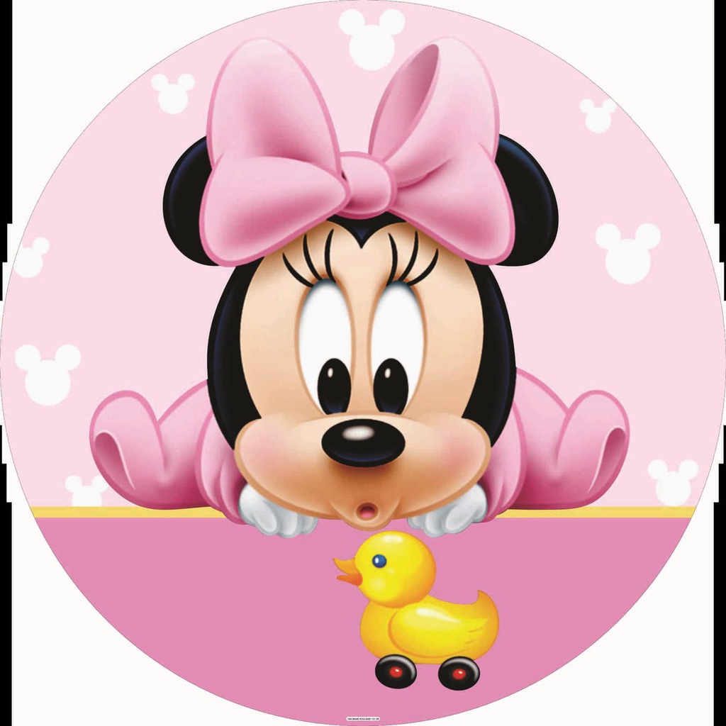 Painel De Festa Redondo Tecido Minnie Rosa Baby 1,50 Mts | Shopee Brasil