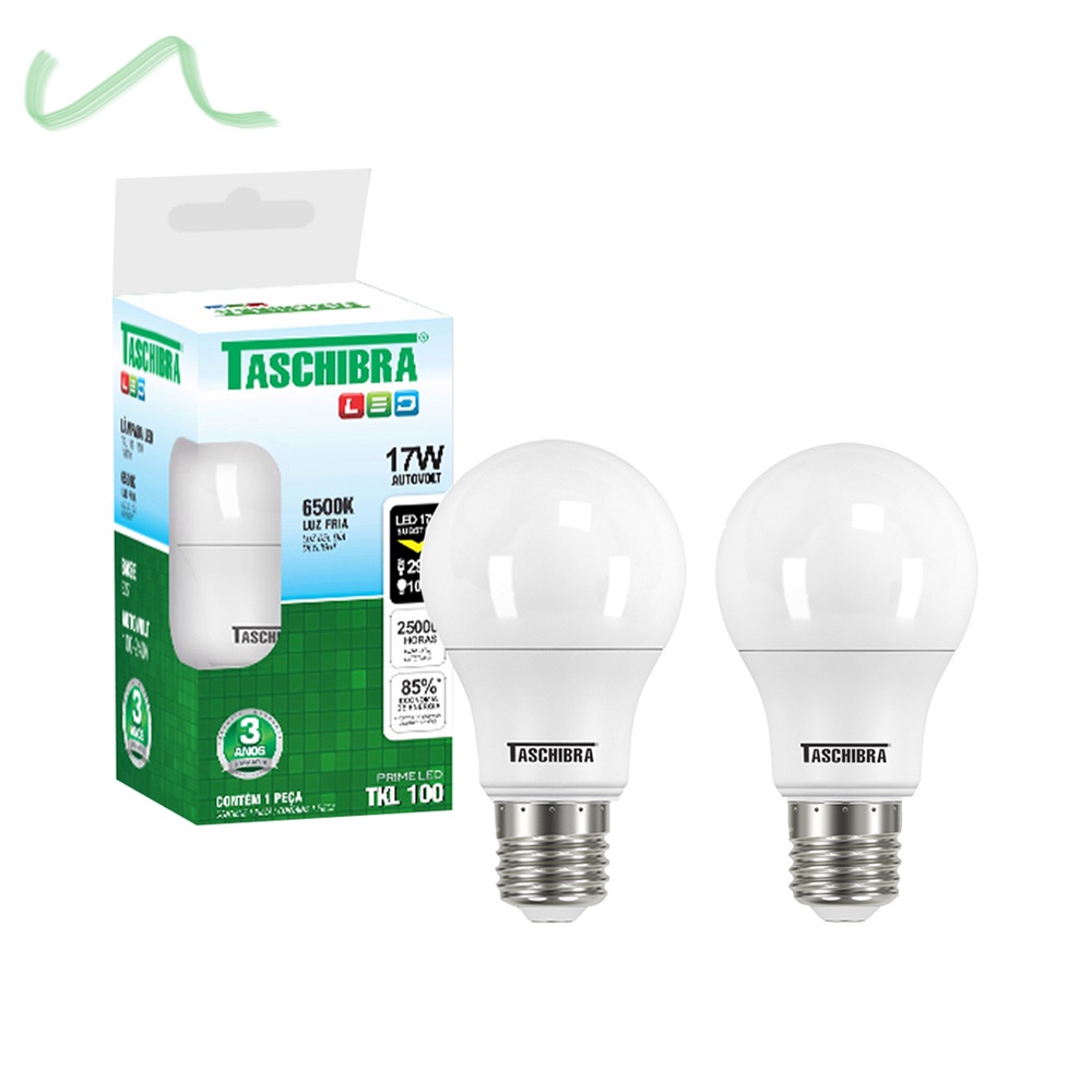 Lâmpada Led 17w Tkl 100 Kit Com 2 Unid - Taschibra | Shopee Brasil
