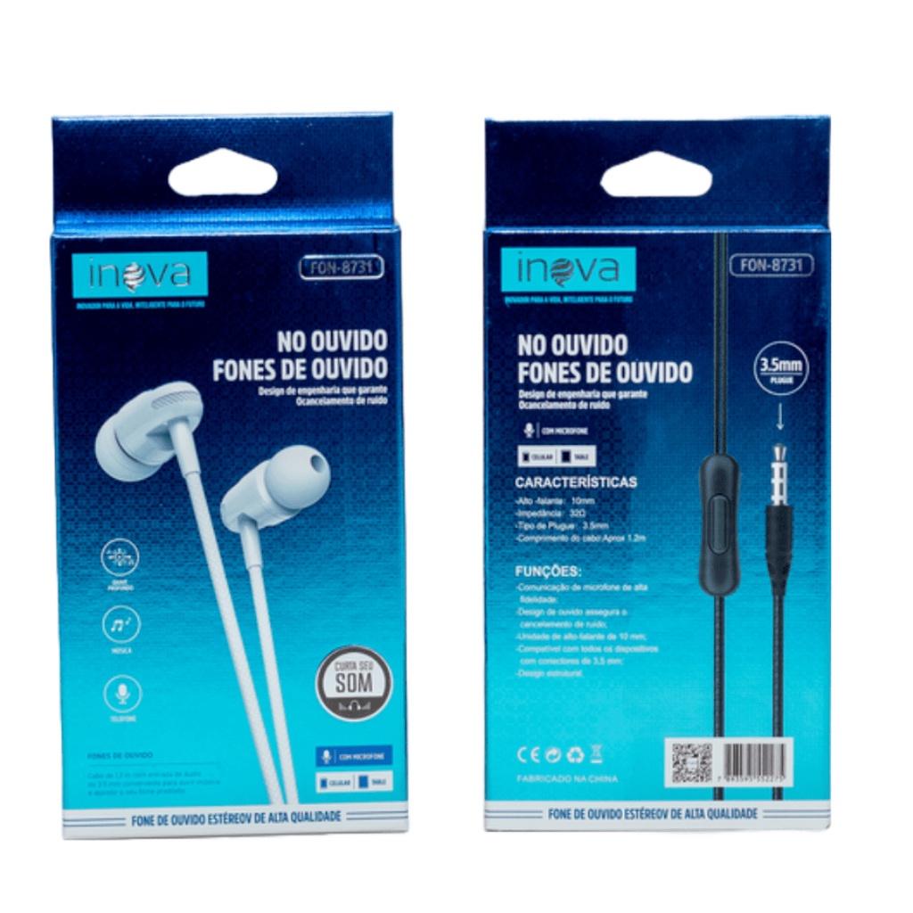 Fone de Ouvido Inova FON-8731 | Shopee Brasil