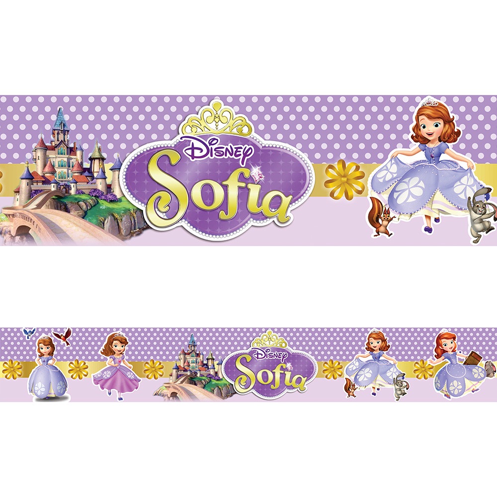 Adesivo de Parede Faixa Decorativa Border Princesa Sofia Desenho Quarto Menina | Shopee Brasil