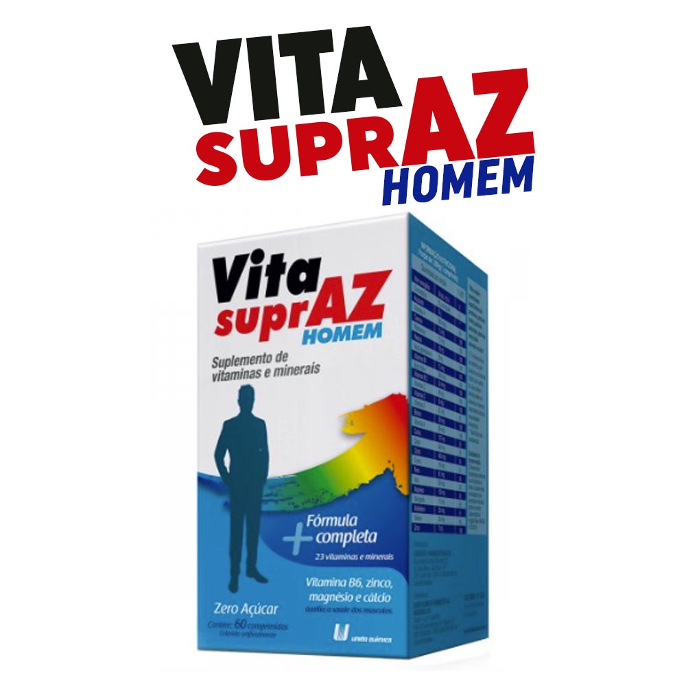 Vita Supraz Homem - Multivitaminico Vitaminas 60 Comprimidos Vitamina ...
