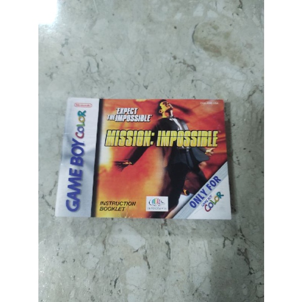 manual original do jogo mission Impossible para gameboy color | Shopee Brasil