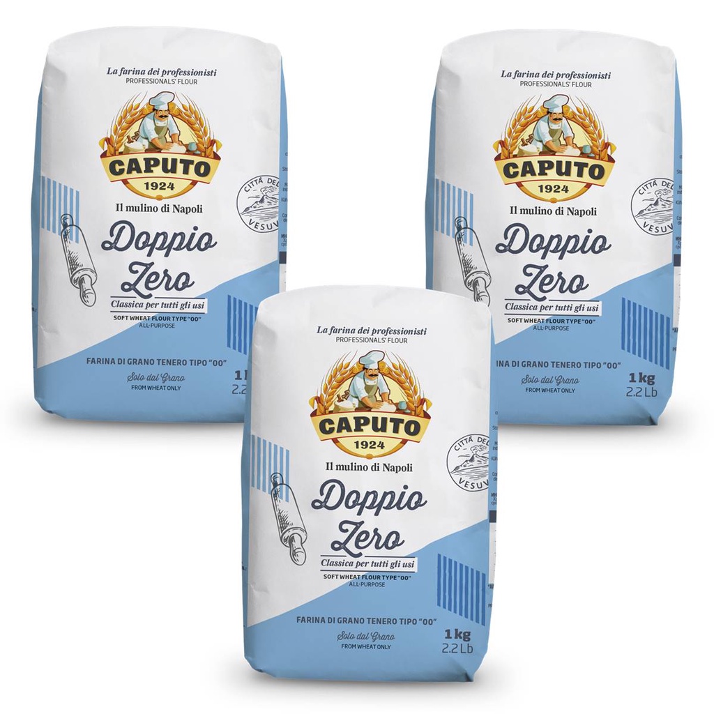 Pack c/ 3 Farinhas 00 Italiana Caputo Classica 1kg | Shopee Brasil