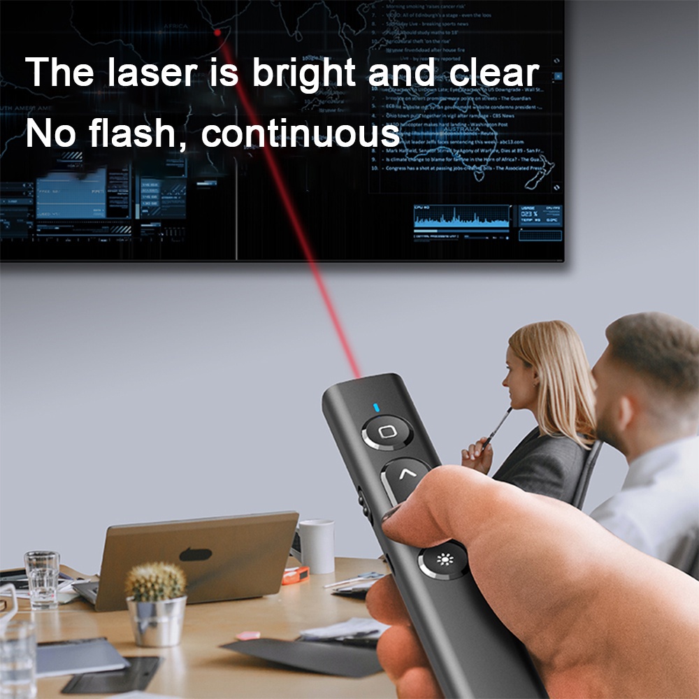 Wireless Presenter USB Laser Pointer with Remote Control Infrared ...