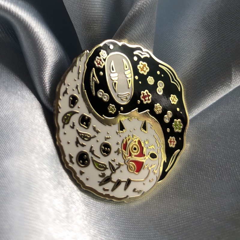 Pin Yin-yang Ghibli: Sem Face e Mononoke | Studio Ghibli hard enamel ...