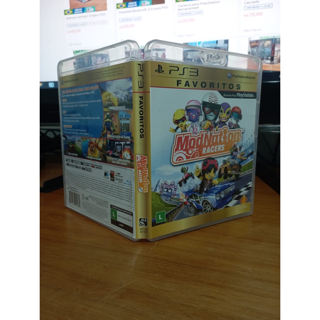 Mod Nation Racers PS3 Playstation 3 Jogo Midia Física Original (LEIA A ...