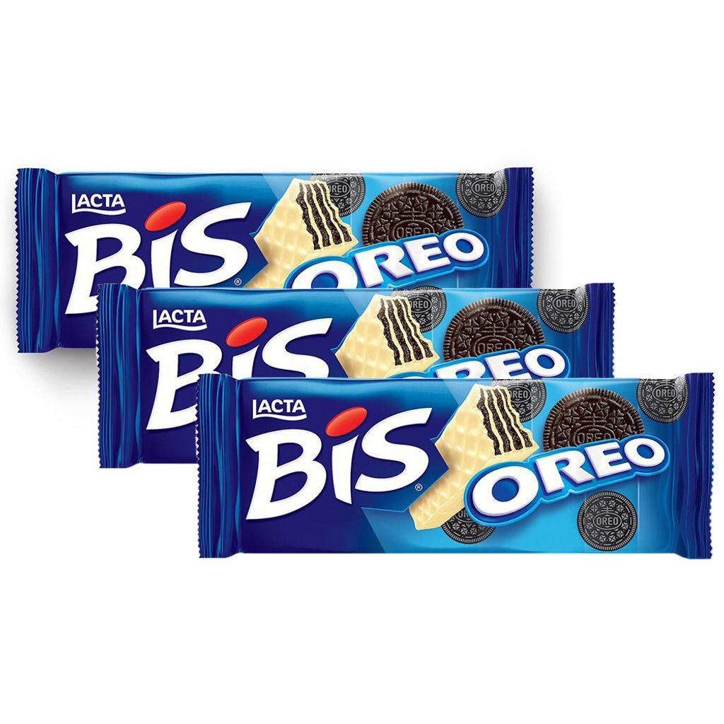 Chocolate Bis Lacta Oreo com 100,8g | Kit com três unidades | Shopee Brasil