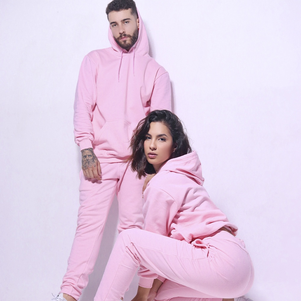 Moletom Liso Masculino e Feminino Cor Rosa Rose Blusa De Frio Canguru ...